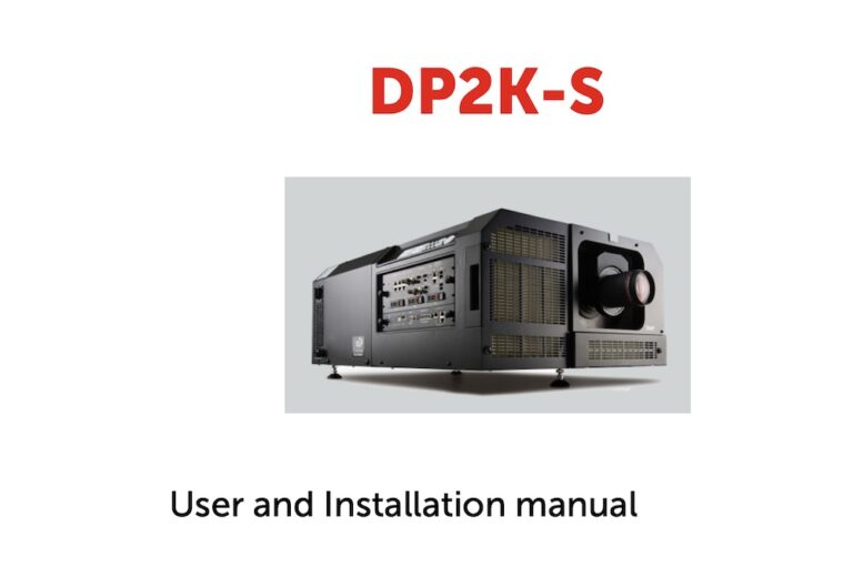 Barco DP2K-S series – User and Installation manual – kinotehnik.net
