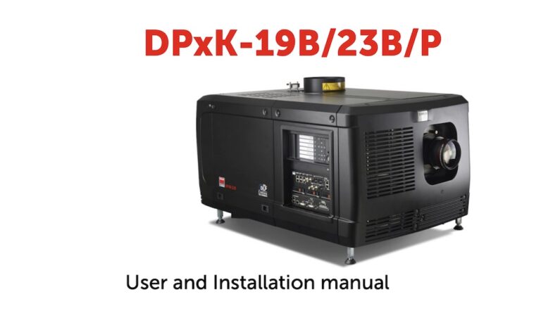 Barco DPxK-19B/23B – User and Installation manual – kinotehnik.net